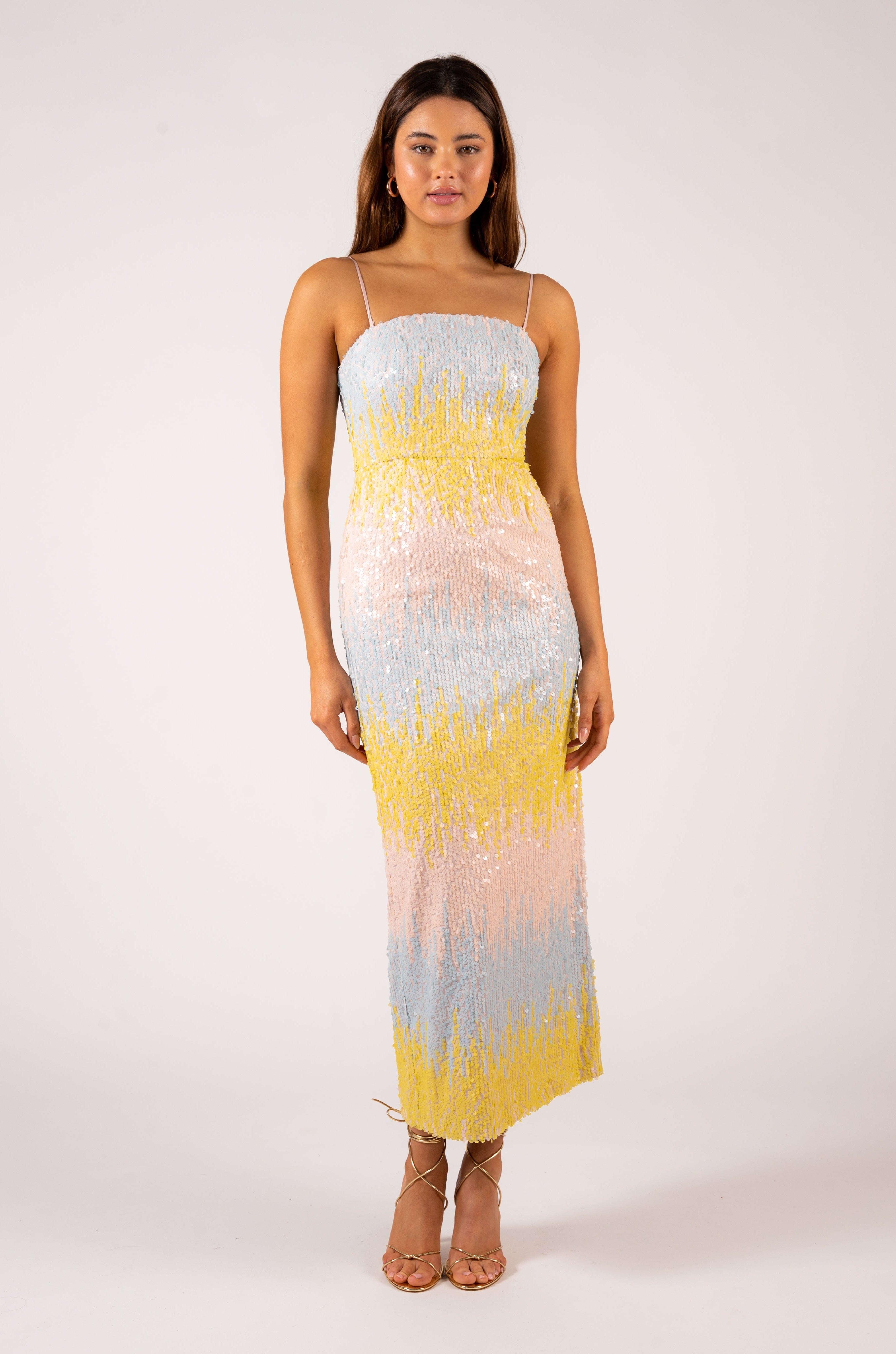 On Vacation Midi Dress - Summer Sequin – Aureta Studio