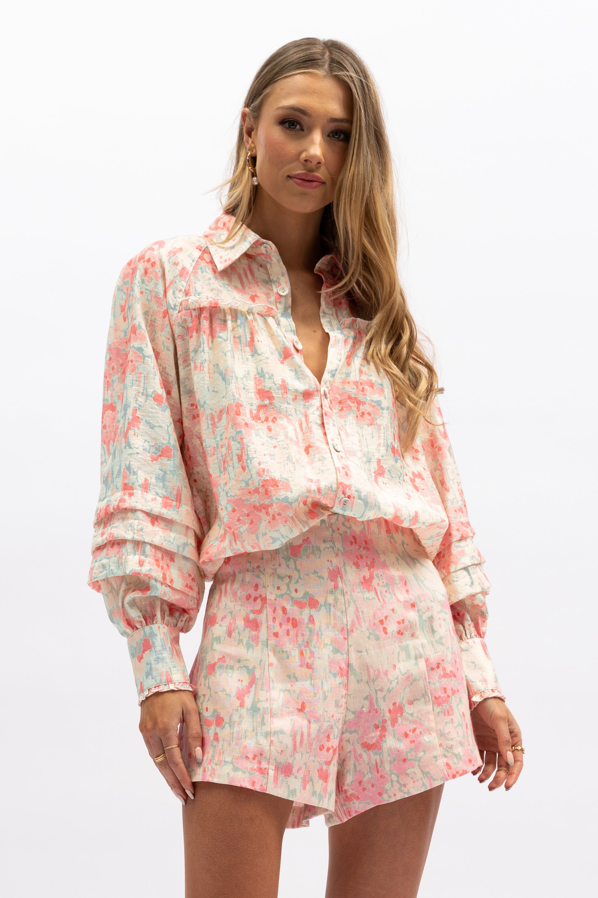 Harper Blouse - Summer Meadow – Aureta Studio
